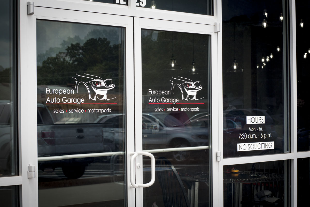 European Auto Garage Door Decals | AZ Rag Installations & Print ...