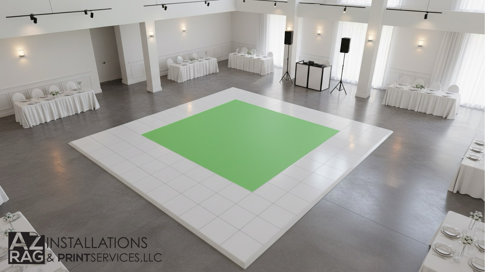 Premium Vinyl Dance Floor Wrap – Any Pattern | AZ Rag Installations ...